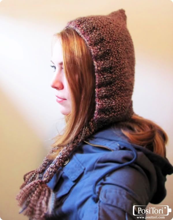 PosiTori: A Geek-Chic Craft Blog: Free Knit Pattern: Autumn Pixie Hood